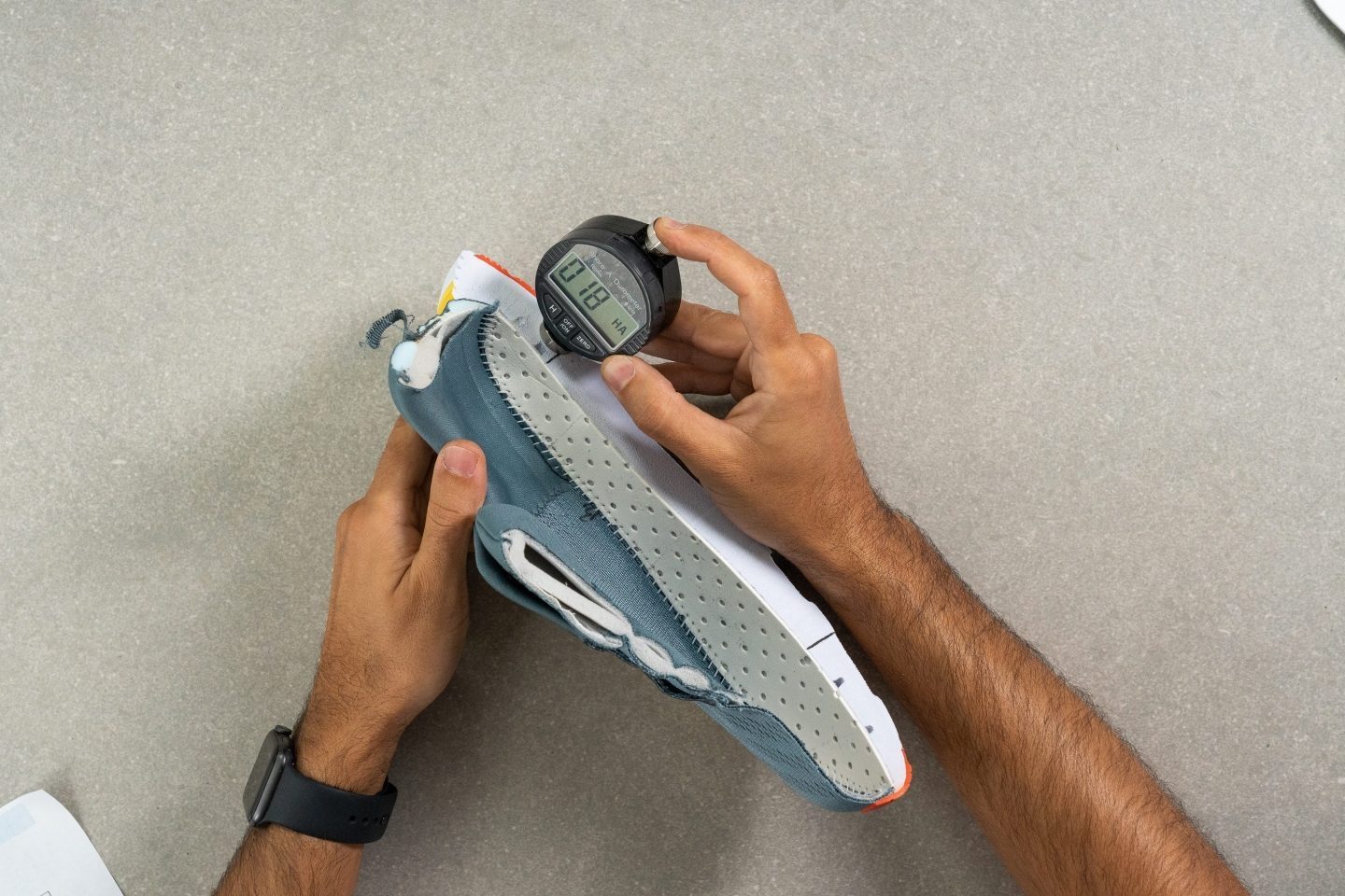 Why cutting running shoes in half is key to measuring midsole softness ...