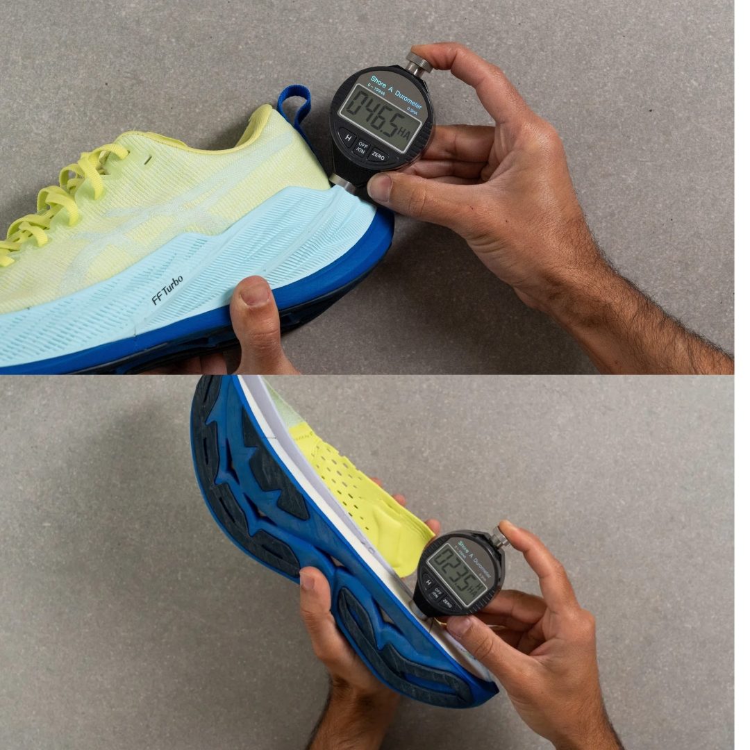 Why cutting running shoes in half is key to measuring midsole softness ...